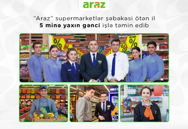 “Araz” supermarketlər şəbəkəsi ötən il 5 minə yaxın gənci işlə təmin ...